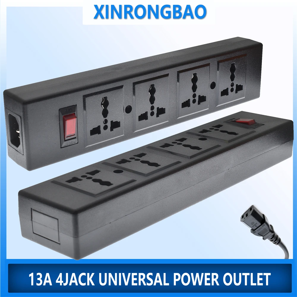 Universal 4-bit Socket C14 AC Connector With Switch US AU UK Italy ...