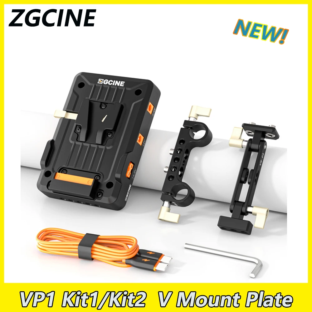 ZGCINE-VP1-Kit1-Kit2-V-Mount-Plate-PD-14-8V-With-15MM-Rod-Clamp ...