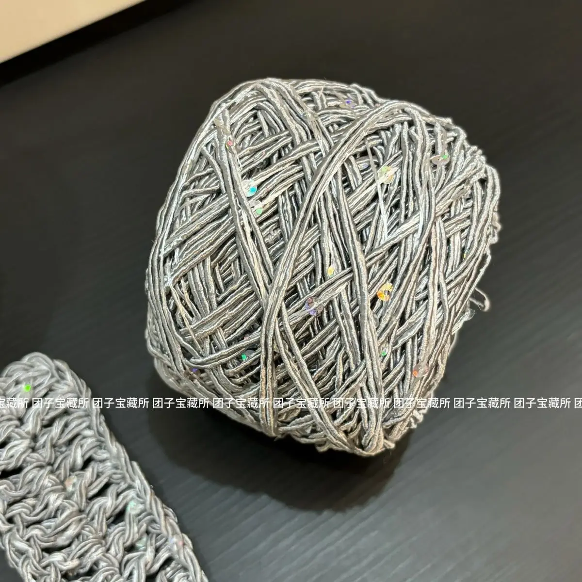 Hand-Mixed-Thread-Pearl-Core-Spun-Yarn-Sequin-Spun-Yarn-Fever-Small ...