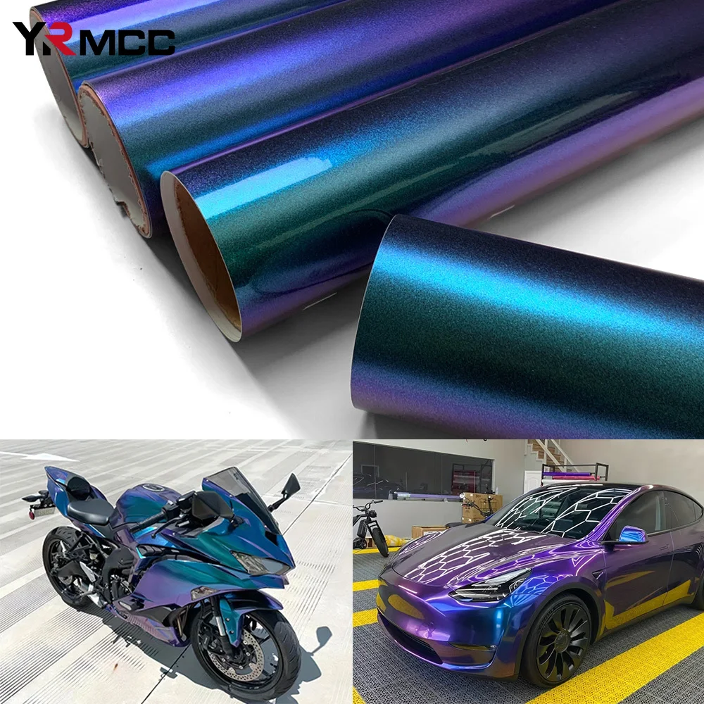 Motorcycle Stickers Glossy Matt Chameleon Vinyl Film Air Release ...
