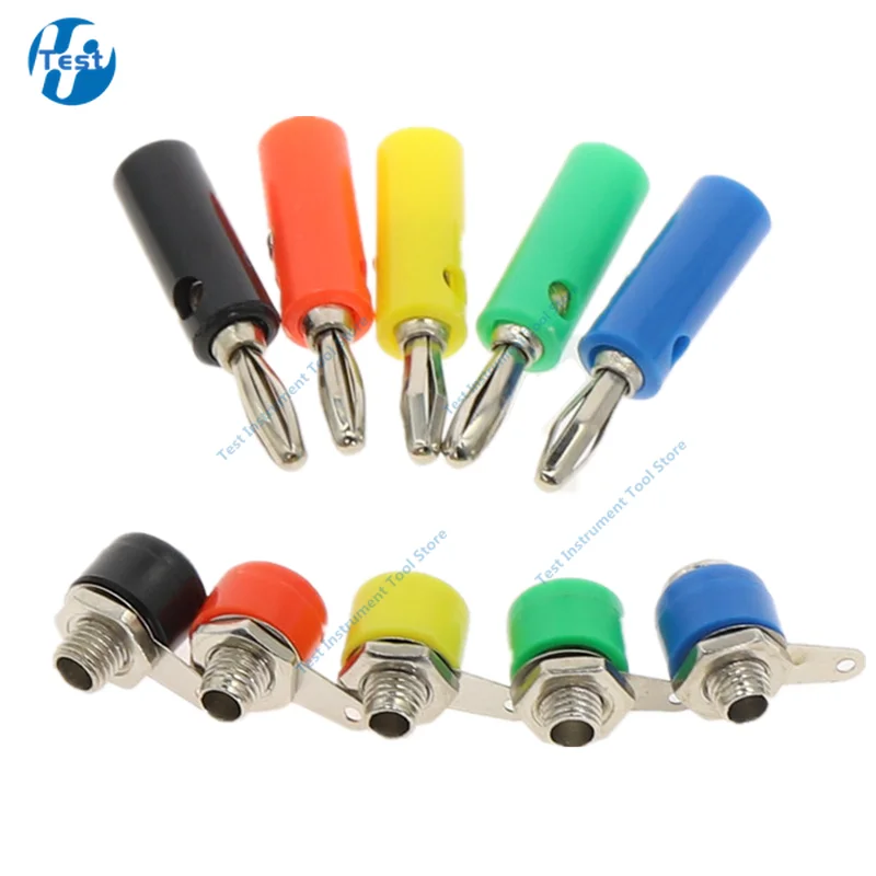 10Pcs-set-Male-Female-J072-4mm-Banana-Plug-Socket-Male-Female-To-Insert ...