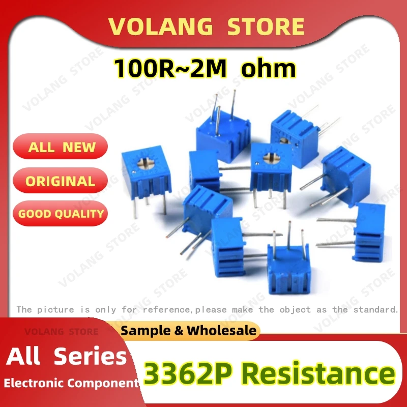 10Pcs 3362P Resistance 100R 101 201 501 102 2K 202 502 103 Trimpo ...