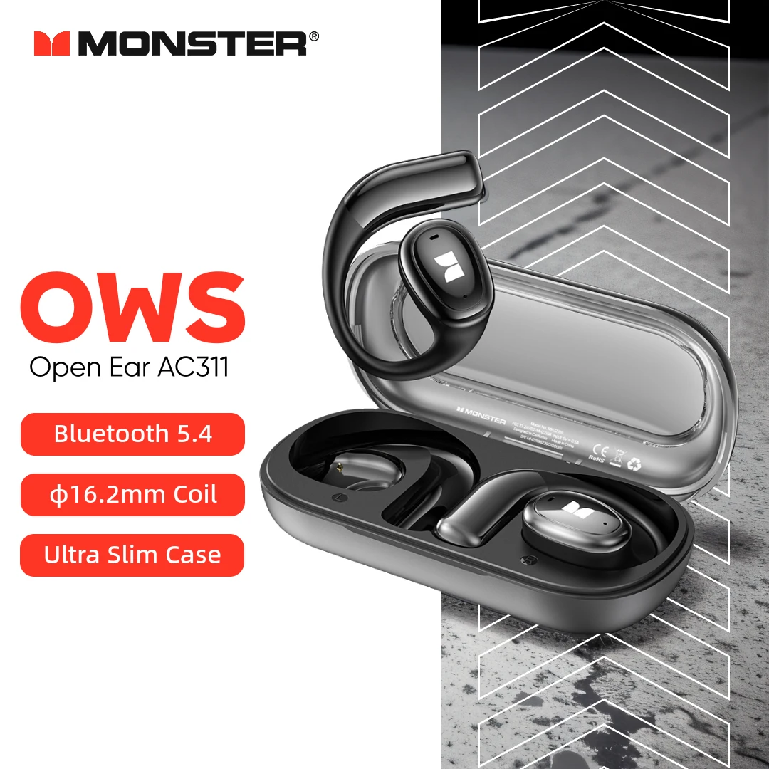 Fones-de-ouvido-Monster-Open-AC311-OWS-sem-fio-Bluetooth-5-4-gancho ...
