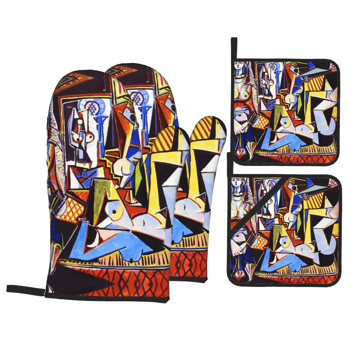 Pablo-Picasso-Algiers-Oven-Mitts-and-Pot-Holders-for-Kitchen-4pcs-Sets ...