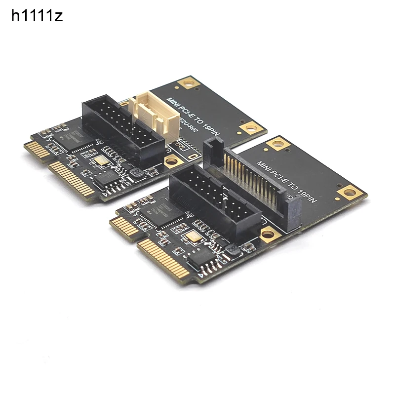 Mini PCIE to 19Pin USB3.0 Riser Board Expansion Card 2Port USB 3.0 USB3 ...