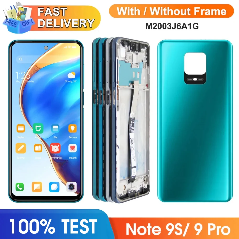 6-67-Screen-for-Xiaomi-Redmi-Note-9S-M2003J6A1G-Lcd-Display-Digital ...