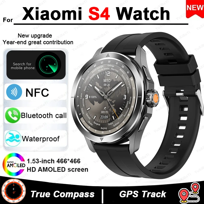 For-Xiaomi-Watch-S4-Sport-Outdoor-Sports-Smart-Watch-Men-AMOLED-Screen-NFC-GPS-Compass ...