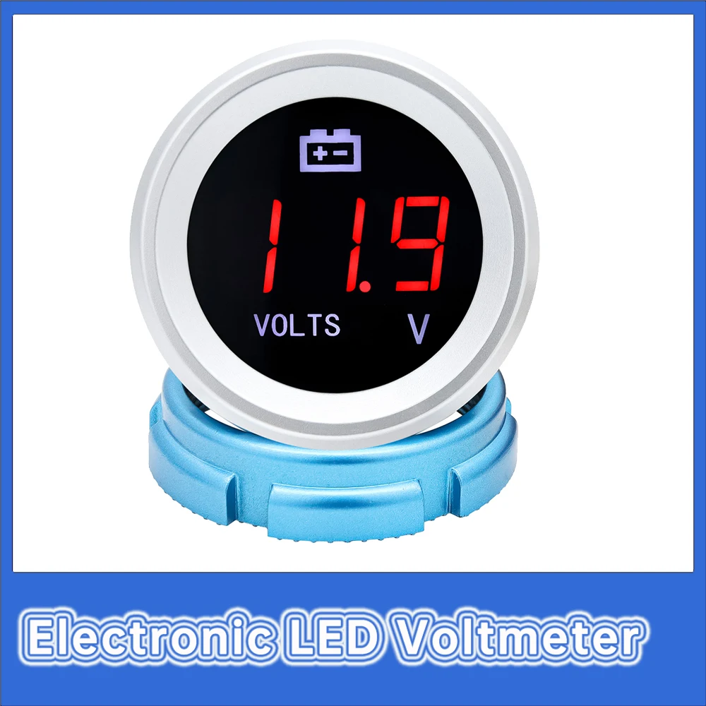 Universal-52MM-Car-Voltmeter-Electronic-LED-Volt-Gauge-12-24V-with ...