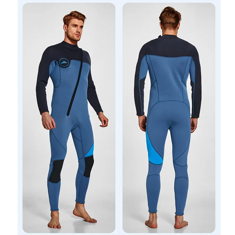 Ultra Stretch 3mm Neoprene Wetsuit, Front Zip Full Body Diving Suit ...