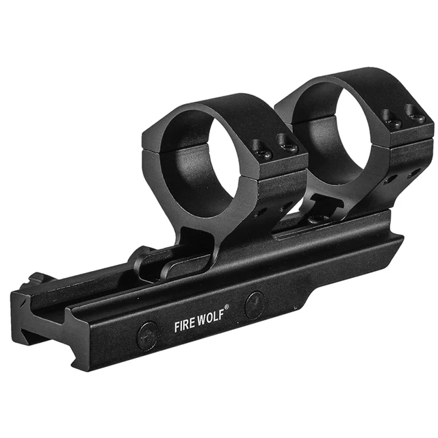 Fire Wolf Adjustable Spacing Extended Scope Mount with Picatinny Base ...