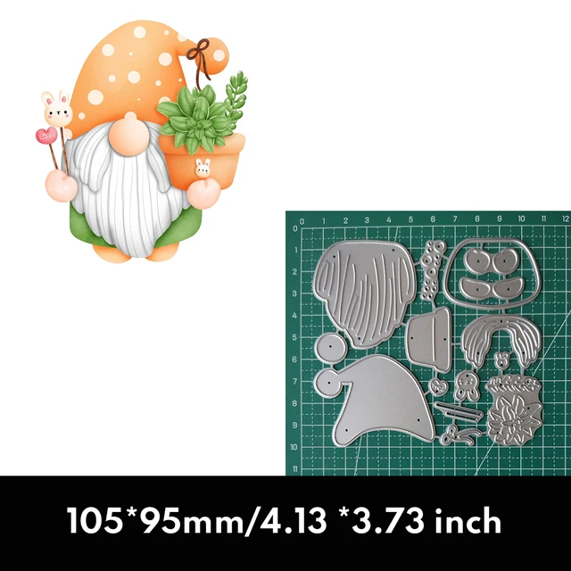 Dwarf Elf Metal Cutting Dies New Diy Emboss Stencil Spring Plant ...