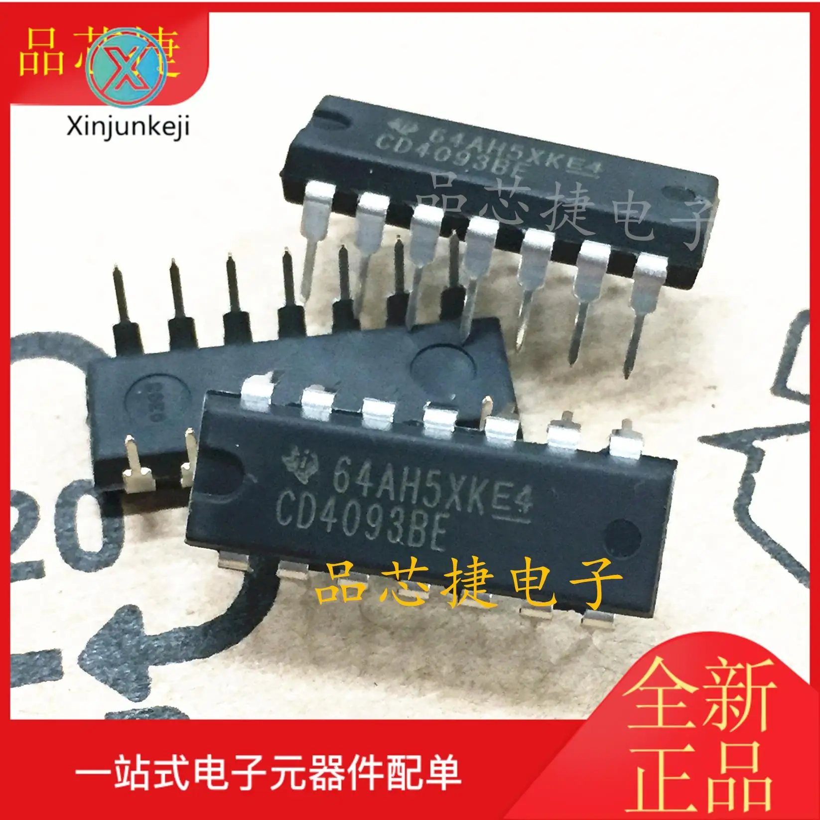 10pcs orginal new CD4093BE CD4093 DIP14 flip flop logic IC chip ...