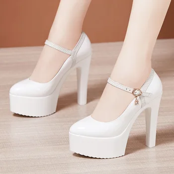 6cm/8cm/10cm/13cm Women High Heel Shoes Patent Leather Stiletto Heel ...