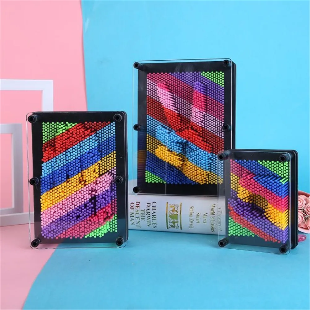 3D-Clone-Shape-Pin-Art-Shoumo-Colorful-Needle-Child-Get-Face-Palm-Model ...