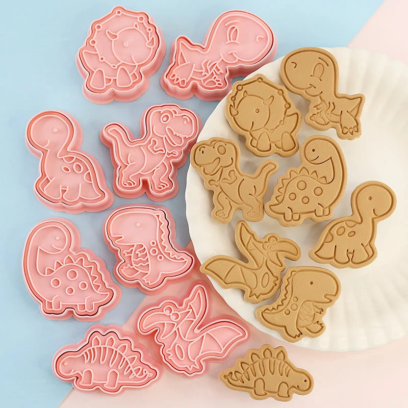 6Pcs-Set-Cartoon-Dinosaur-Cookies-Cutters-Embossing-3D-Dinosaurs-Shaped ...