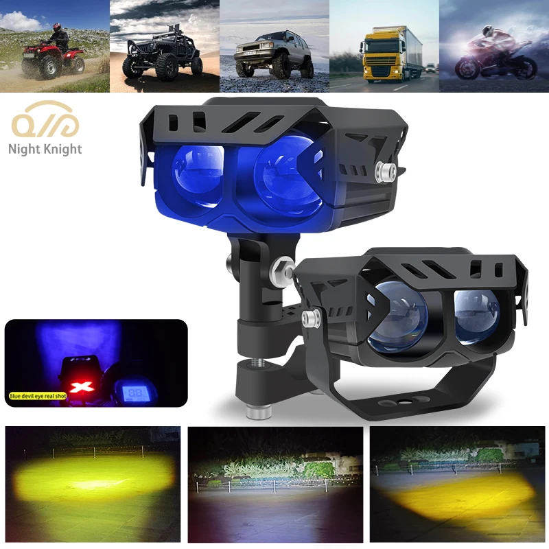 Night-knight-Motorcycle-Fog-Lights-Spotlight-External-DRL-Auxiliary-Led ...