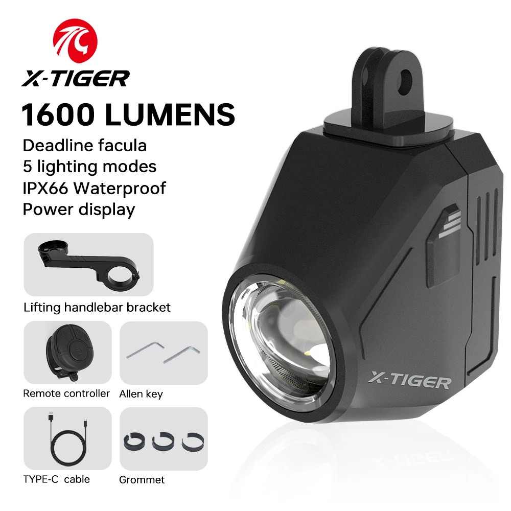 X-TIGER-1600LM-bicicleta-inal-mbrico-inteligente-Control-remoto-faro ...