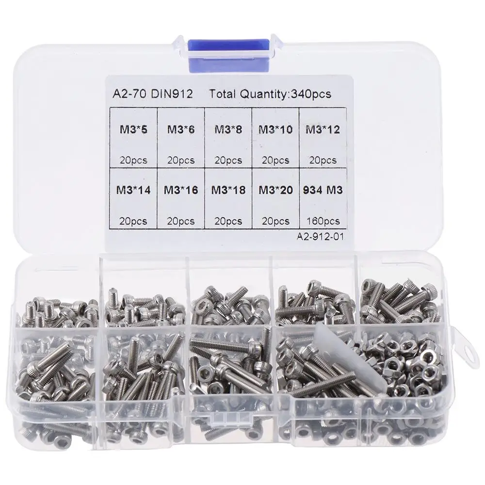 340Pcs-Stainless-Steel-Metric-Screw-Assortment-Kit-with-Storage-Box-5-6 ...