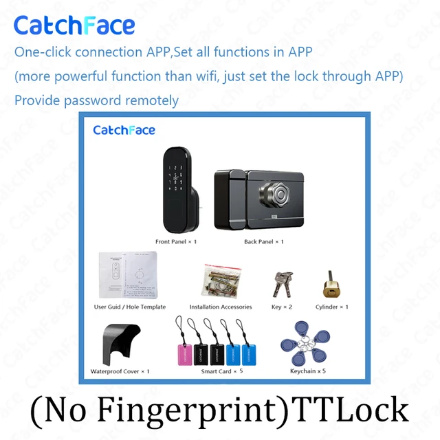 Fingerprint Waterproof Outdoor Gate Remote Control Bluetooth TTLock App ...