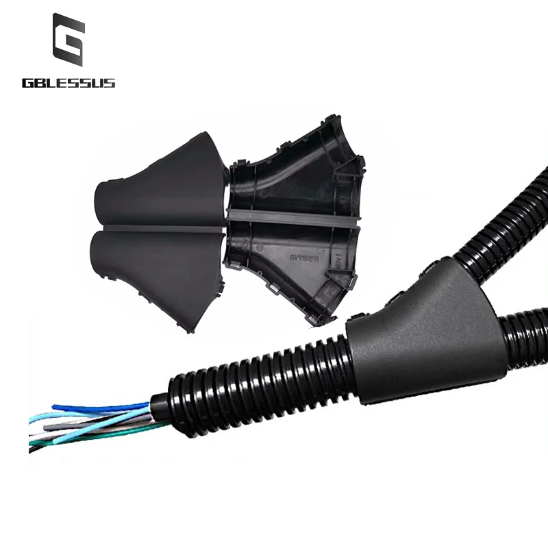 Y-shaped-Pipe-Tube-Tee-Connector-Clamp-Bellows-Auto-Wire-Speed-Tie ...