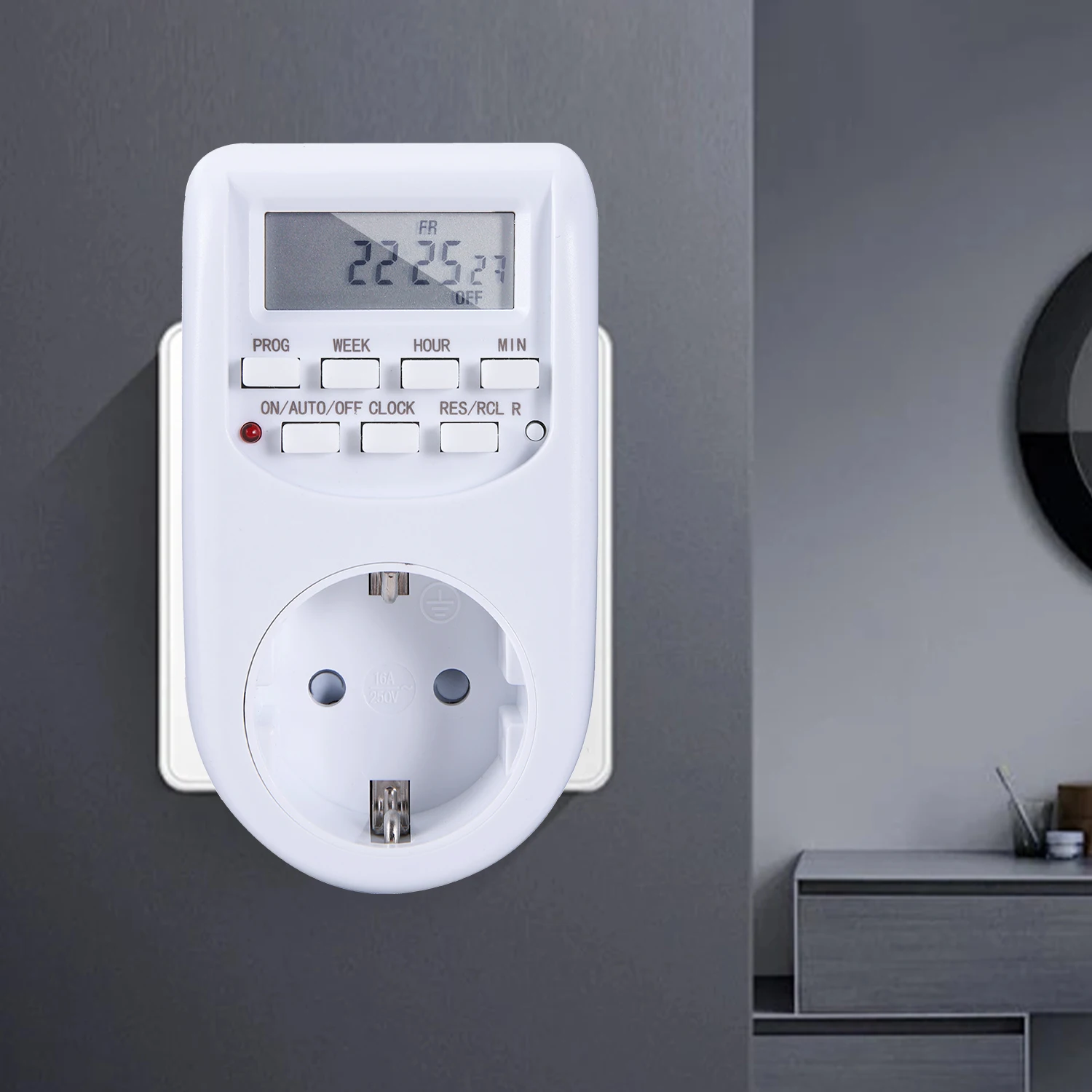 EU Plug Timer Switch Energy Saving Digital Kitchen Timer Week Hour ...