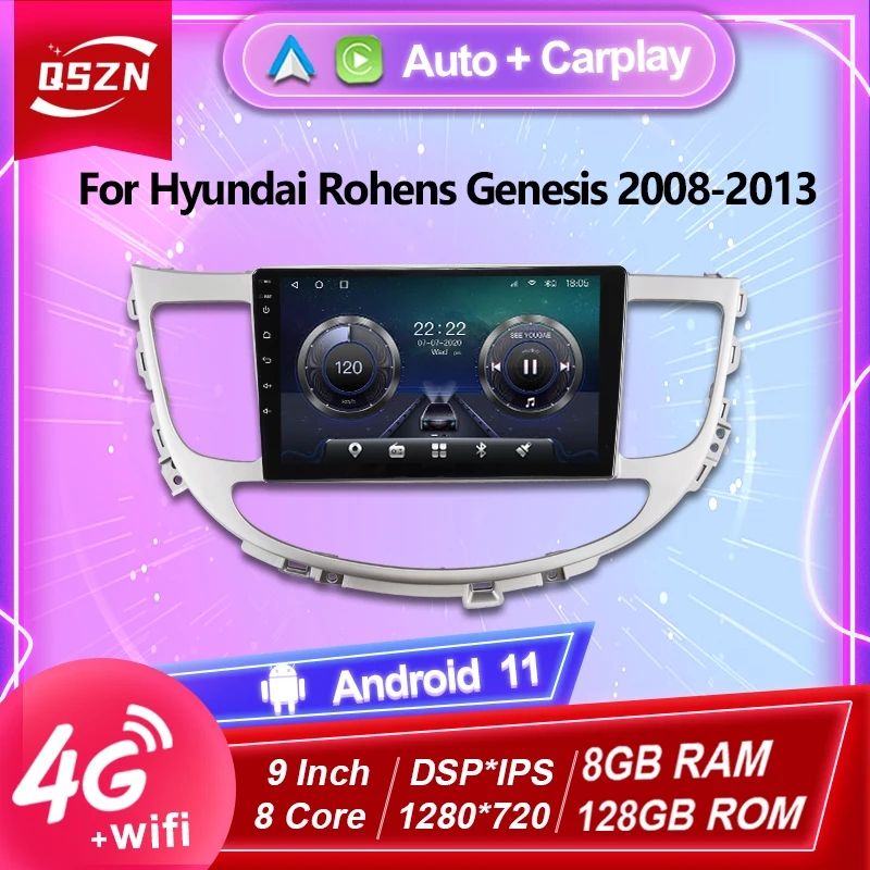 Android 11 Car Radio For Hyundai Rohens Genesis 2008 2013 Multimedia ...