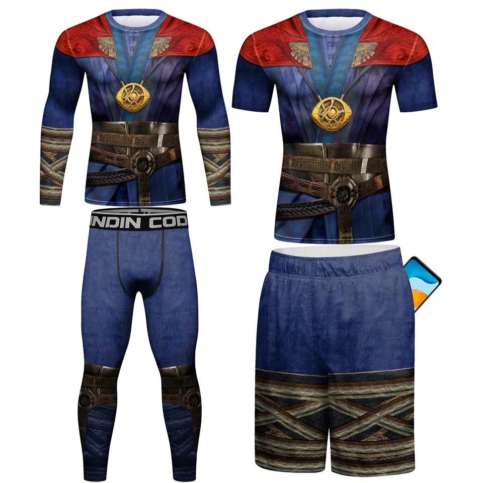 Boxing Clothes Men MMA BJJ Rashguard T Shirts+Pants Muay Thai Shorts 4 ...