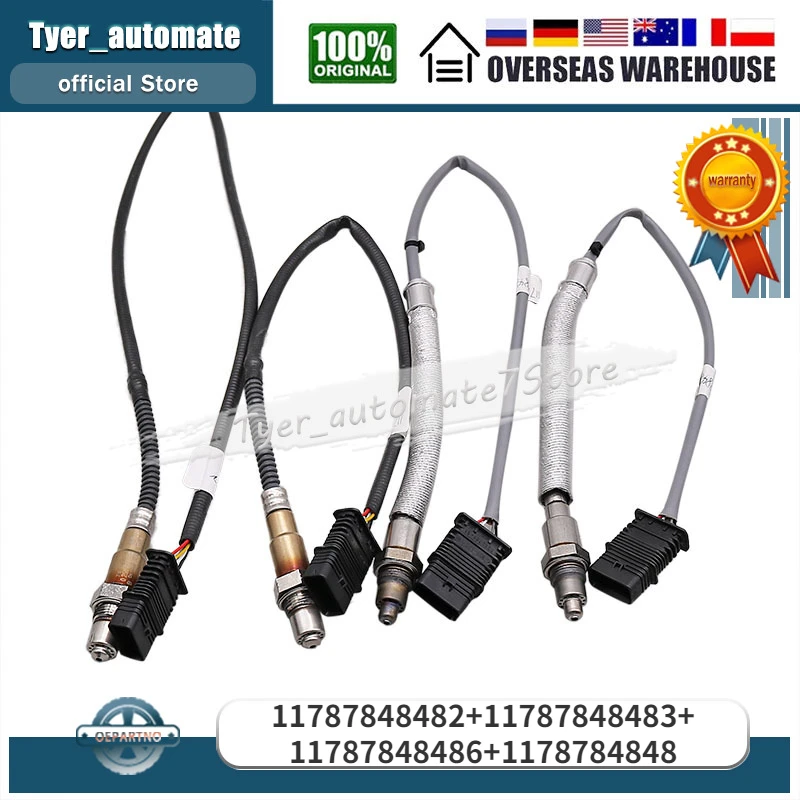 Front & Rear Oxygen Sensor Lambda Sensor 11787848482 11787848483 ...