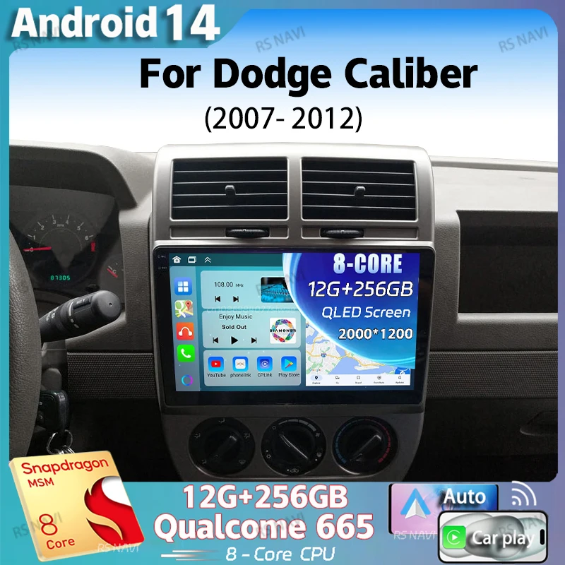 Android-14-For-Dodge-Caliber-2007-2012-2K-QLED-Android-Car-Radio ...