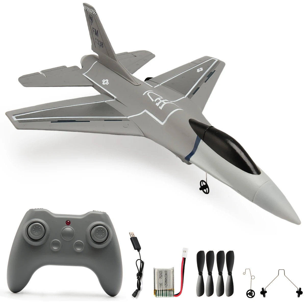 F16 RC Glider 2.4G 3CH 6-Axis Gyro Remote Control Airplane With Self ...