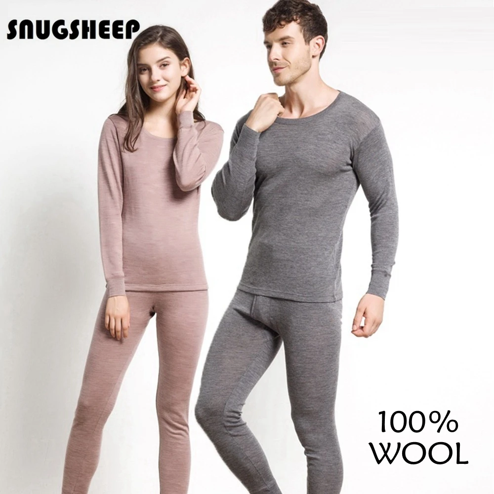 100-brushed-merino-wool-thermal-underwear-women-winter-clothing-for-men ...