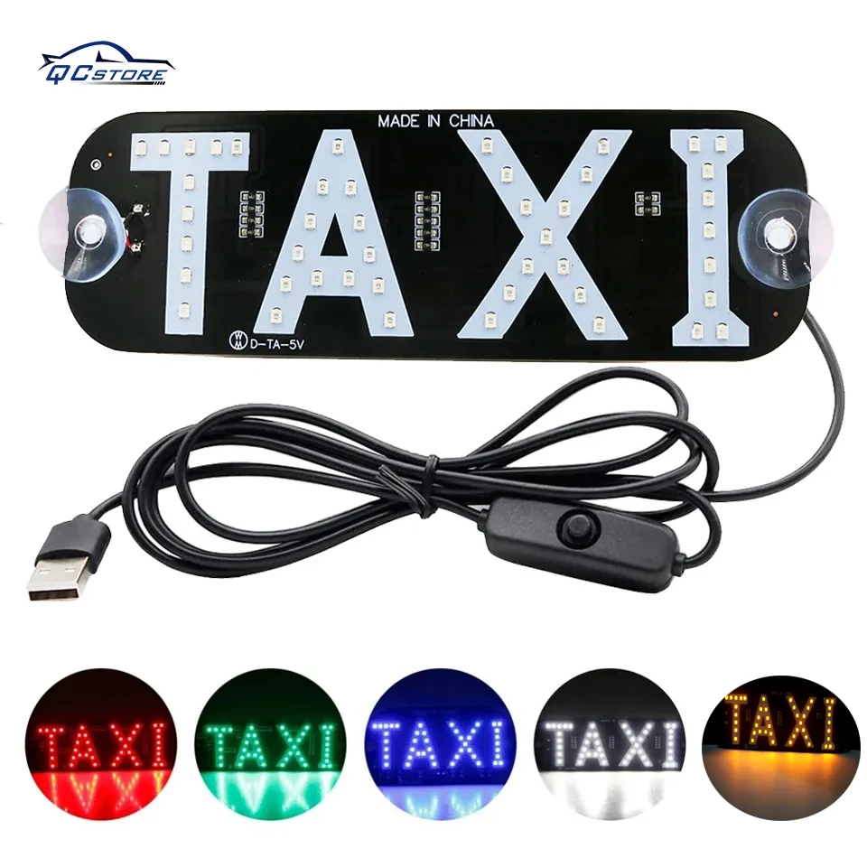 1pcs-Taxi-Sign-Led-Car-Windscreen-Cab-Indicator-Lamp-5V-Windshield-Taxi ...