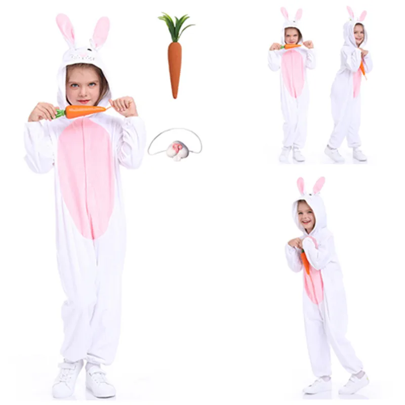 Easter-Bunny-Cosplay-Kids-Carrots-Rabbit-Nose-Costume-Children-Jumpsuit ...