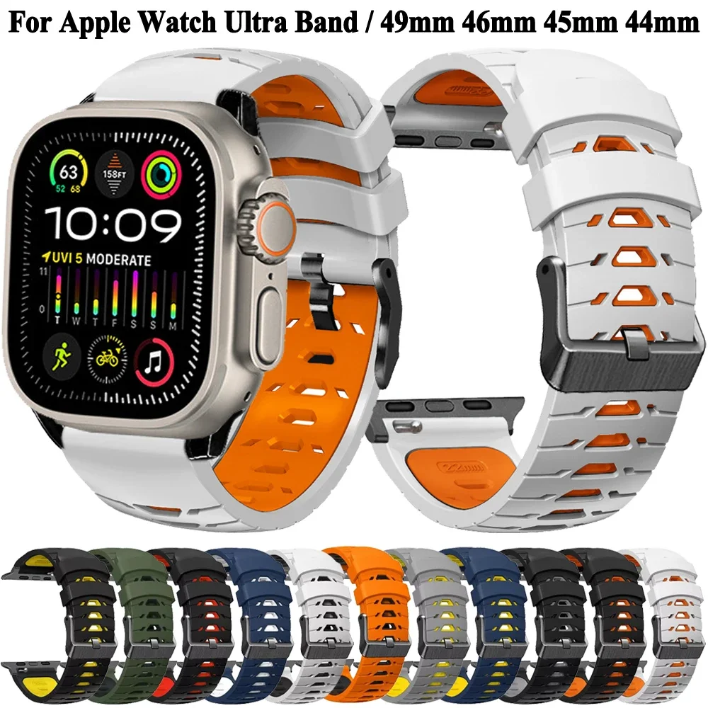 Silicone Watch Band Strap Compatible with Apple Watch Series 10 SE ...