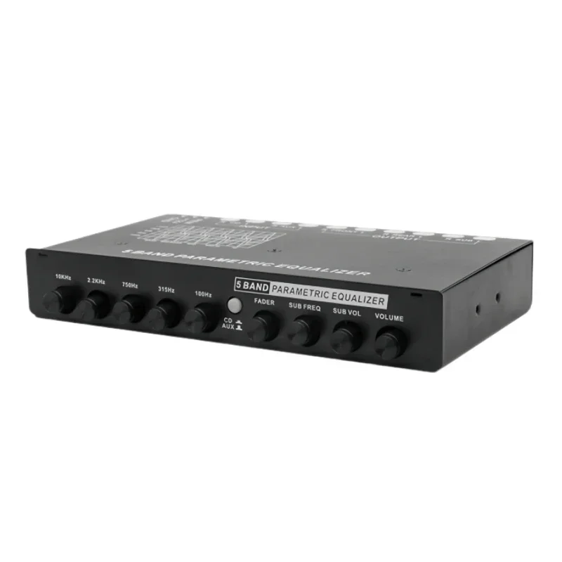 Car Power Amplifier Equalizer 5 Segment Sound EQ Tuned Frequency ...