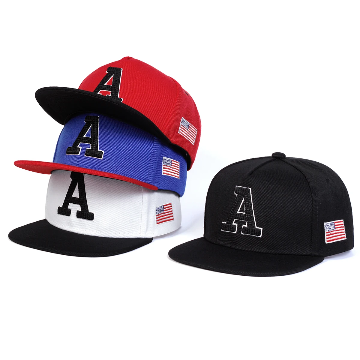 Children-A-Letter-Embroidery-Baseball-Caps-Hip-hop-Hats-Spring-Autumn ...