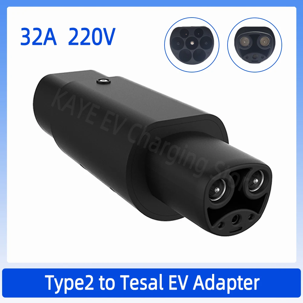 EV-Adaptor-Type-2-EU-To-Tesla-Plug-EV-Adapter-32A-110-220V-7kw-Electric ...