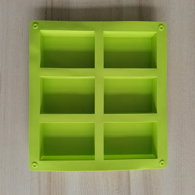 6 Grid Handmade Soap Silicon Mold 6 Types Floral Pattern Flat Bottom ...