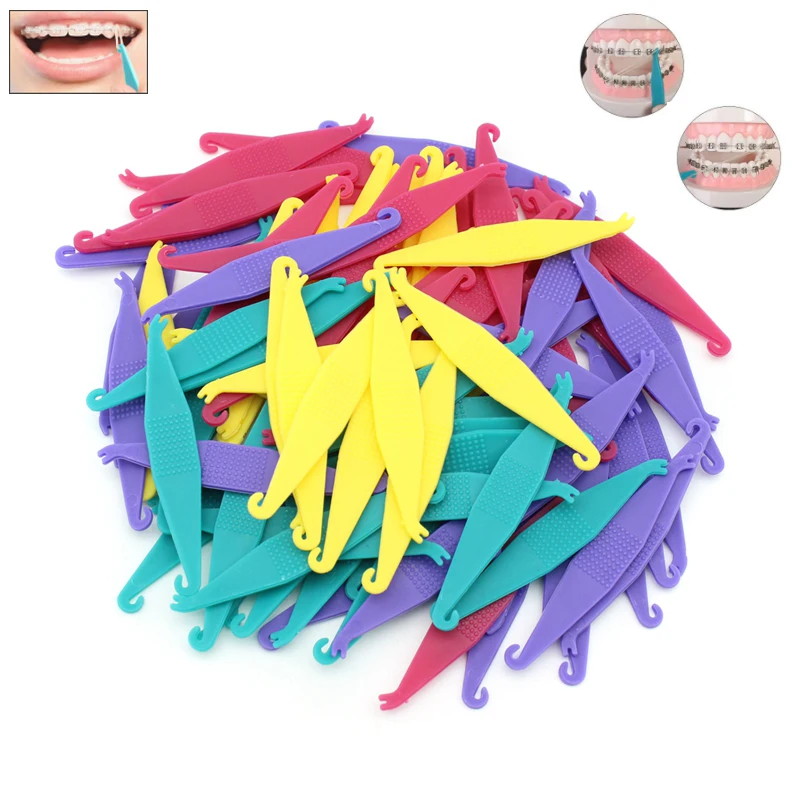 100Pcs-Dental-Orthodontic-Elastic-Placer-Hook-Disposable-Plastic-Rubber ...