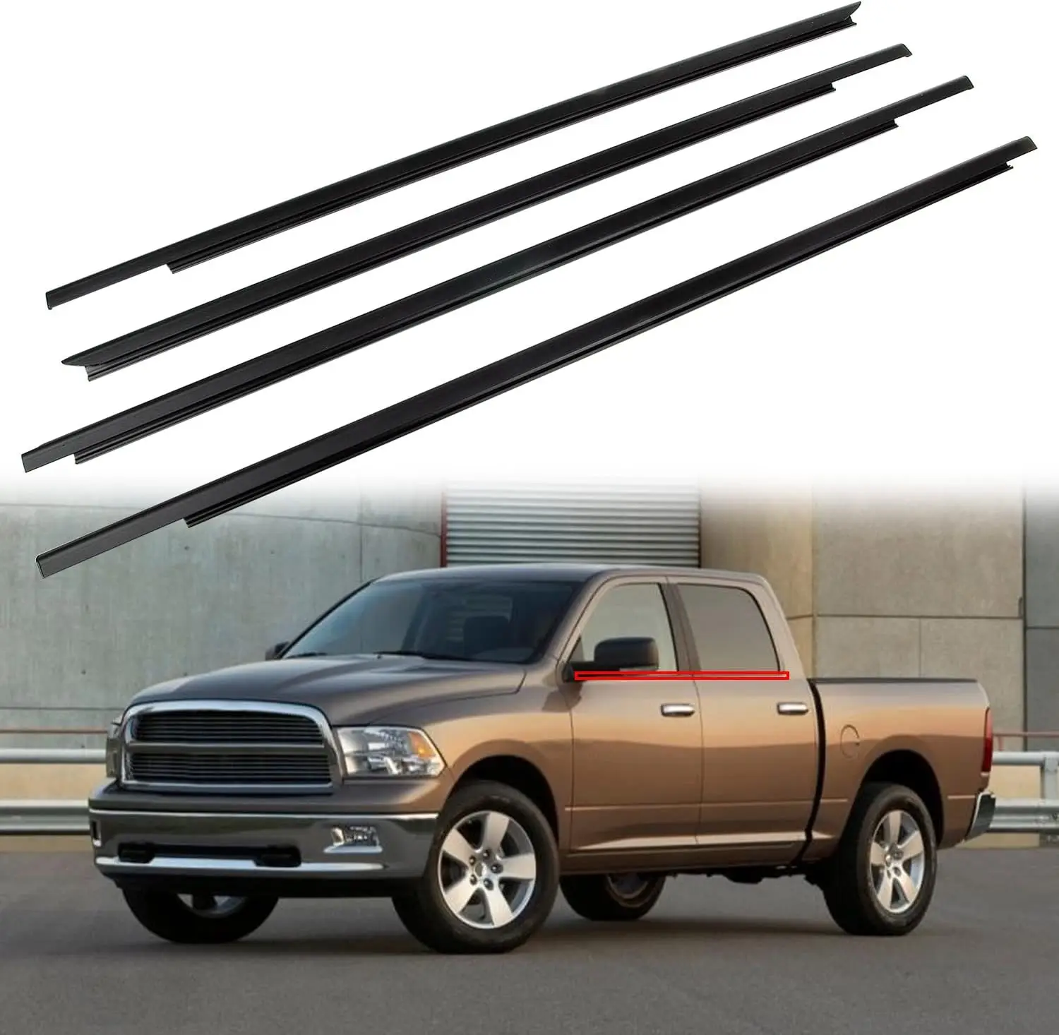 Weatherstrip-Window-Moulding-Trim-Seal-Belt-for-Dodge-Ram-1500-2500 ...