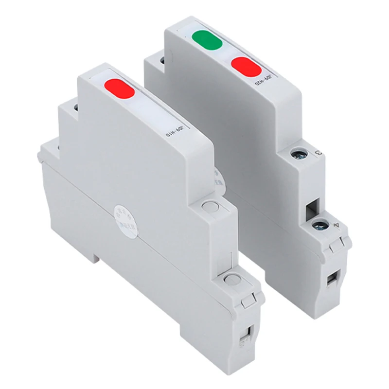 LED signal light Din Rail Mount Pilot Lamp AC/DC220v 24v Distribution ...