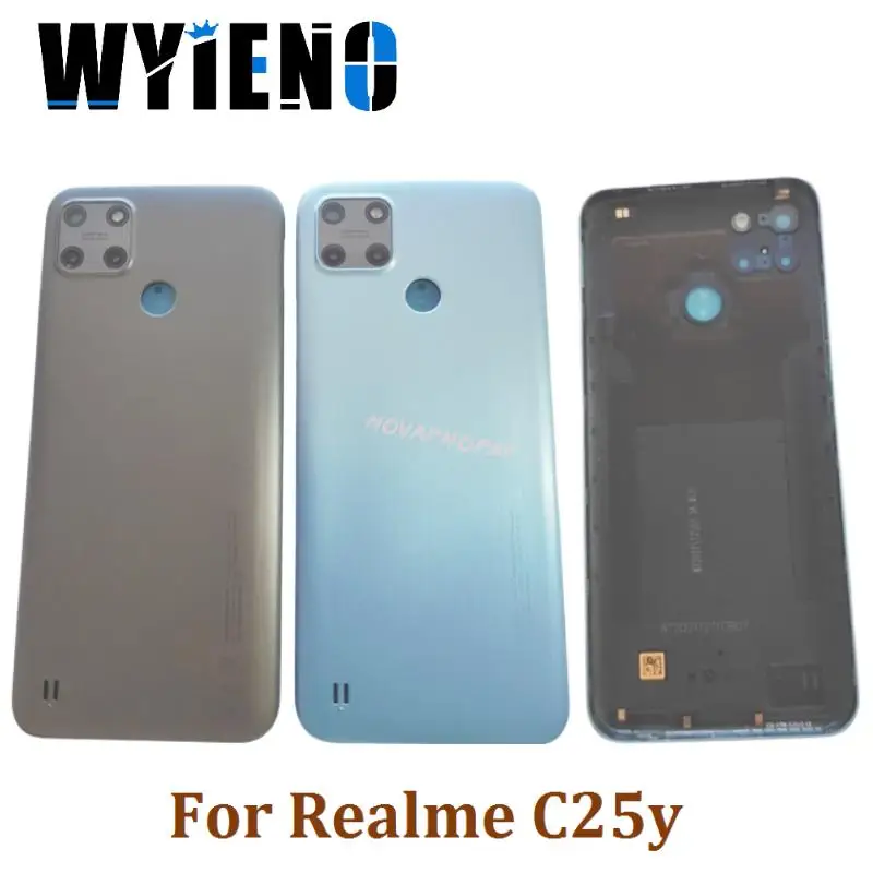 Wyieno For Realme C25Y Battery Cover Back Rear Door Housing Case Back ...