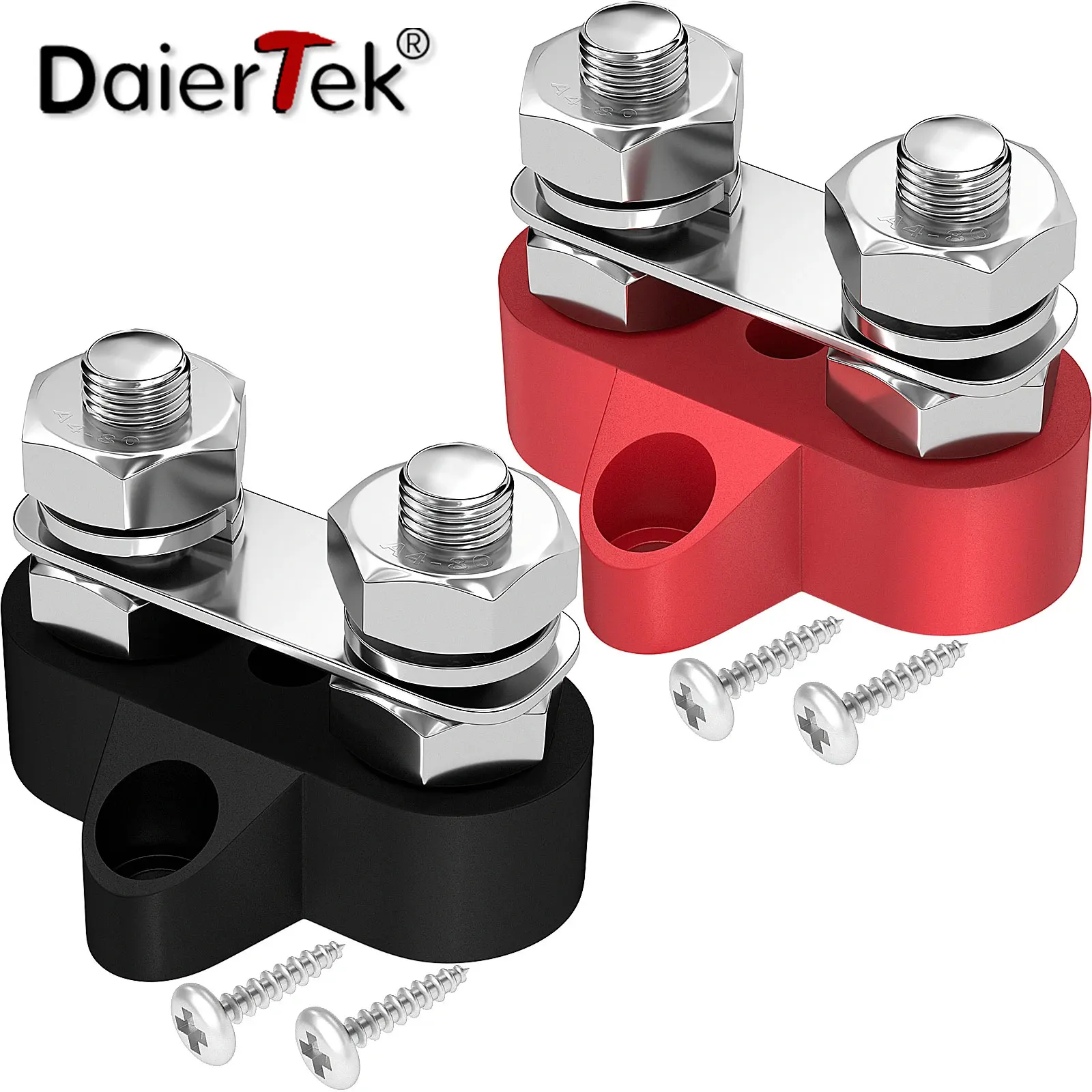 DaierTek 5/16 "Terminal Block Studs M8 48V Junction Block Bus Bar ฉนวน ...
