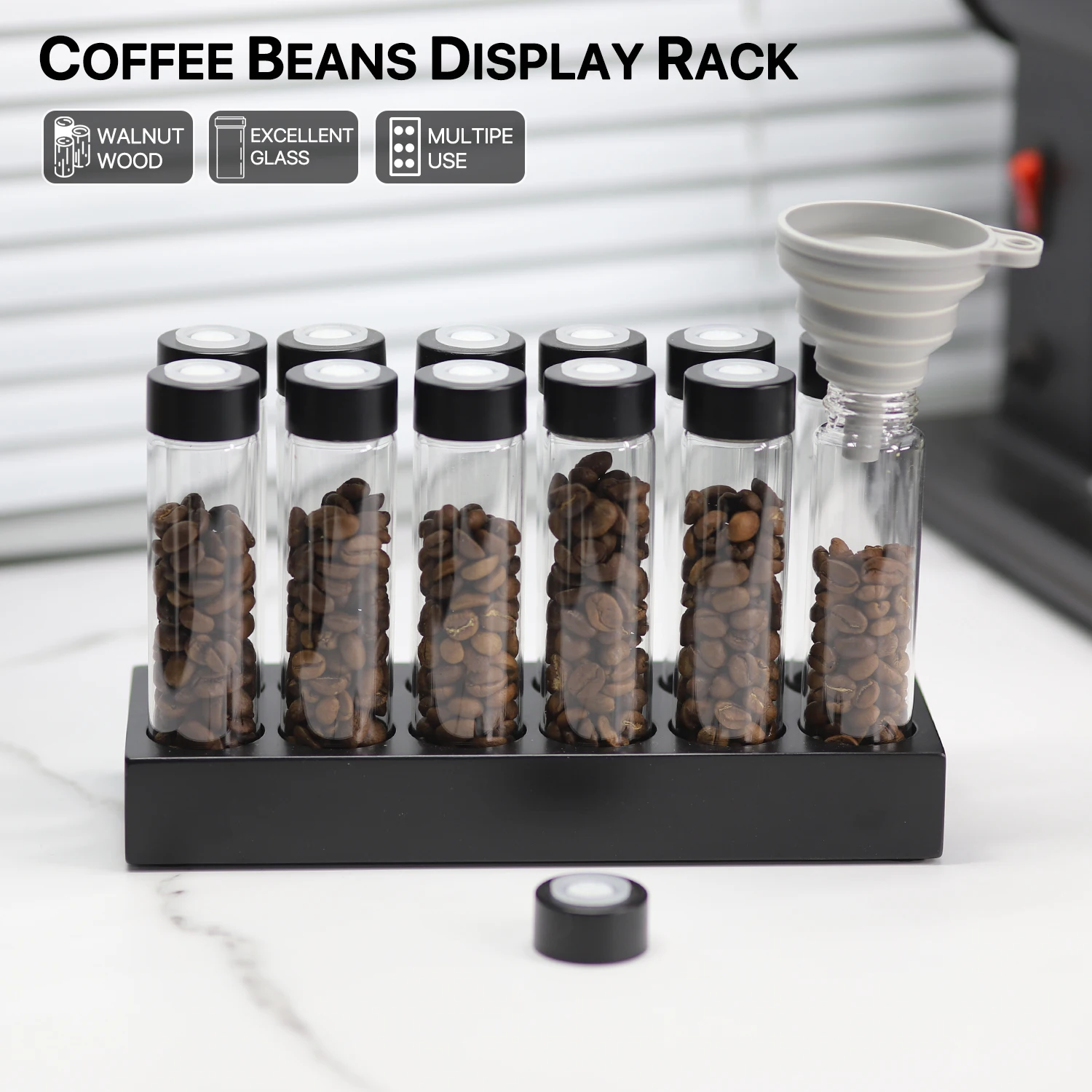 Coffee-Beans-Storage-Container-Display-Rack-Walnut-Tea-Tube-Bottle ...