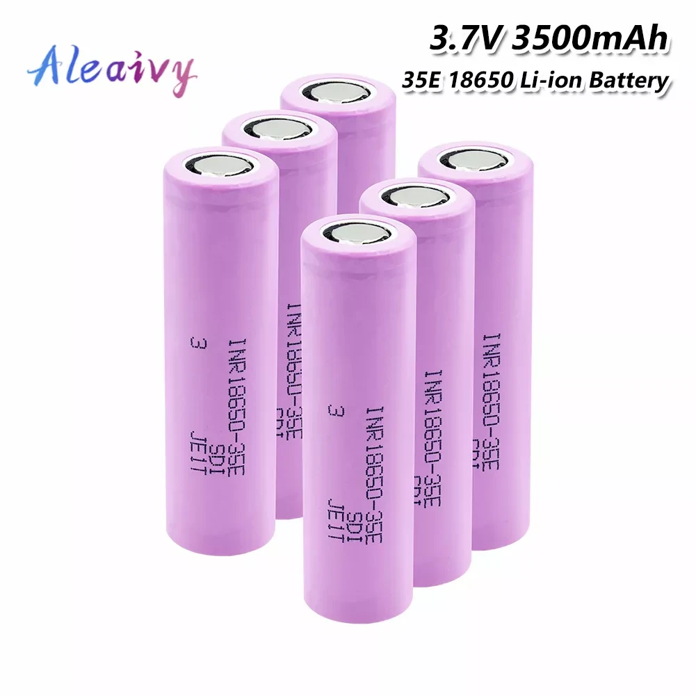 1 10PCS 18650 Original For Samsung 18650 3500mAh 13A Discharge INR18650 35E 18650 Battery Li ion ...