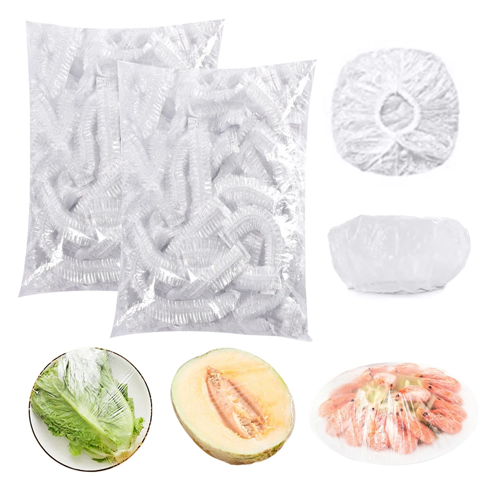 Disposable-plastic-bag-Food-Cover-Wrap-Elastic-Food-bags-Storage ...