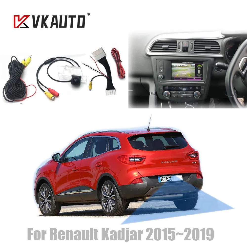 VKAUTO-Fish-Eye-Rear-View-Camera-For-Renault-Kadjar-2015-2019-HD-CCD ...