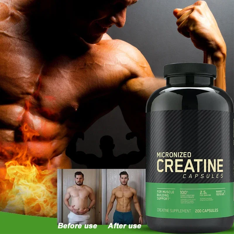 Creatine-monohydrate-capsule-strengthens-muscles-exercises-and-builds ...