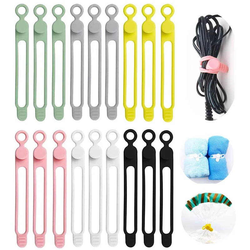 5-Pieces-Cord-Ties-Silicone-Cable-Wire-Ties-Buckle-Design-Reusable-Soft ...