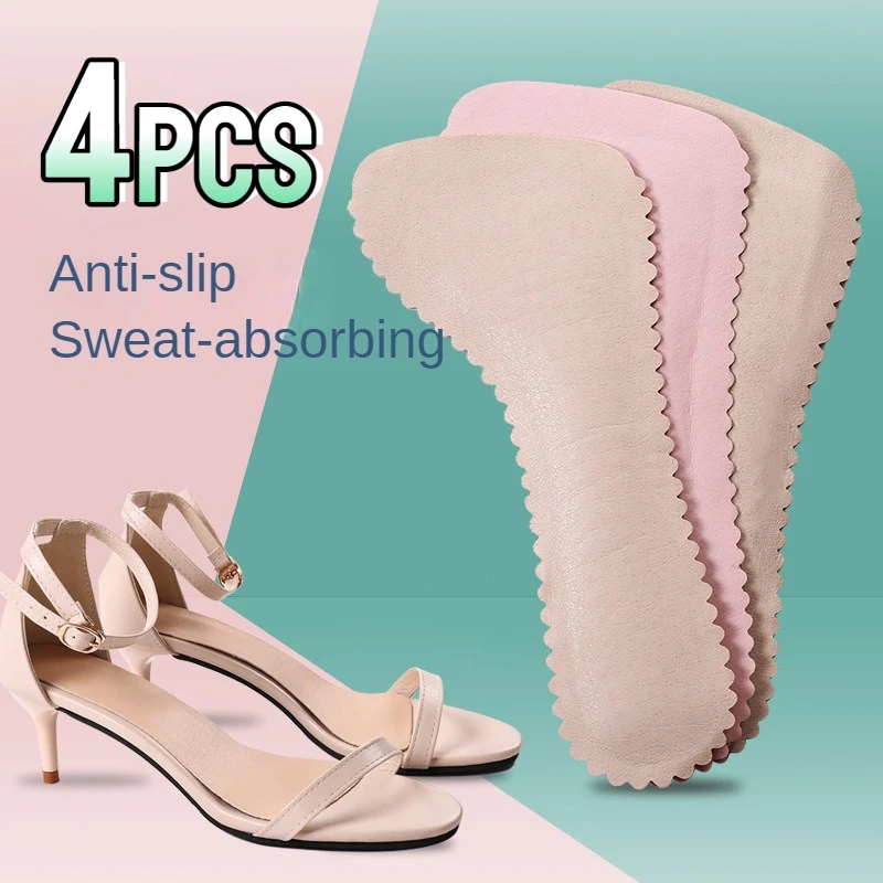 4PCS-Self-adhesive-Sandals-Insoles-Antislip-Sweat-absorbent-High-Heel ...